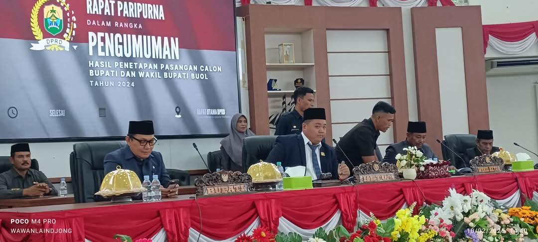 Paripurna Pengumuman Penetapan Bupati dan Wakil Bupati Buol Terpilih ...